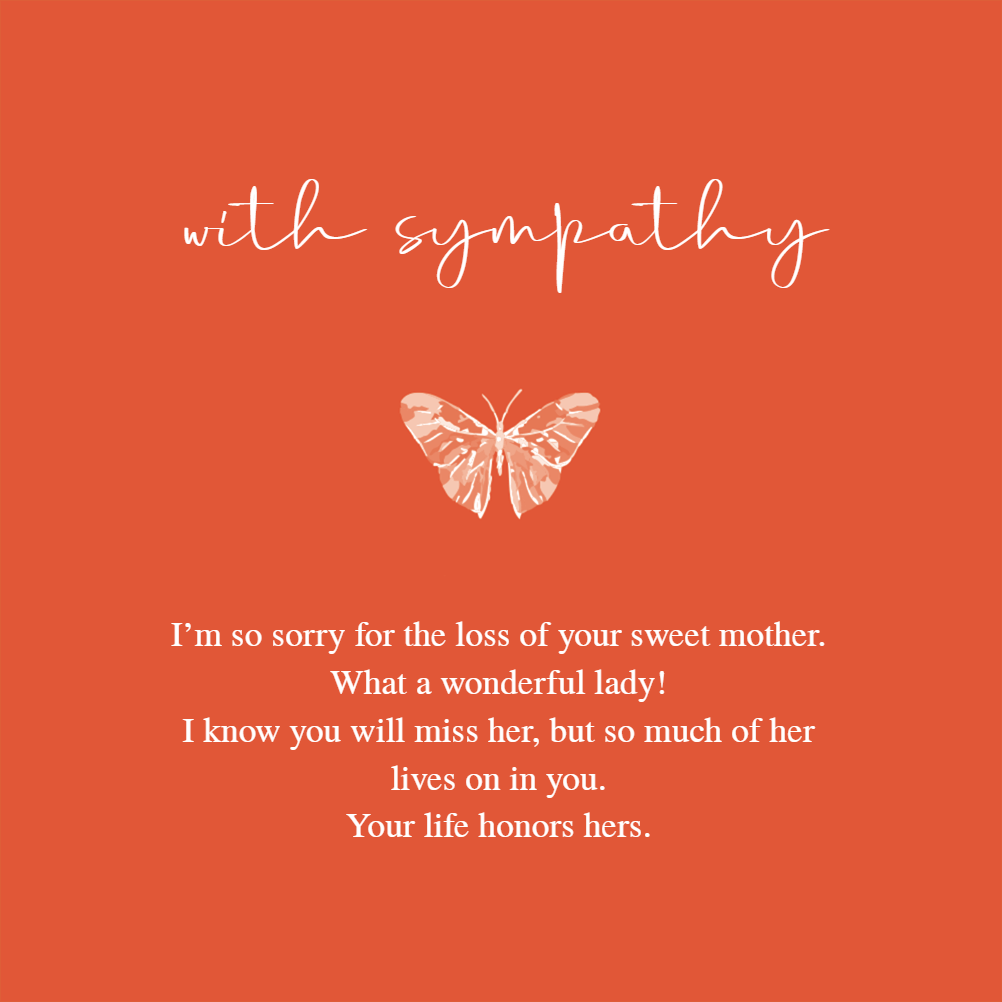 Dainty Butterfly - Sympathy & Condolences Card (Free) | Greetings Island