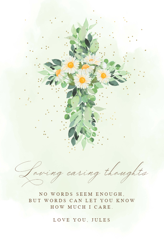 Blue Foliage - Sympathy & Condolences Card (Free) | Greetings Island