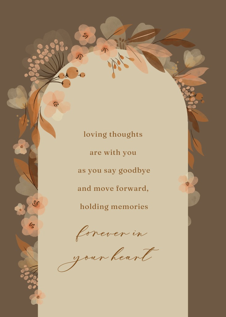 Fall arch floral - Sympathy & Condolences Card | Greetings Island