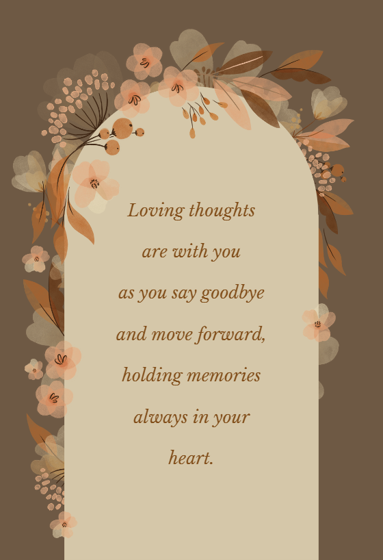 Fall arch floral - Sympathy & Condolences Card | Greetings Island