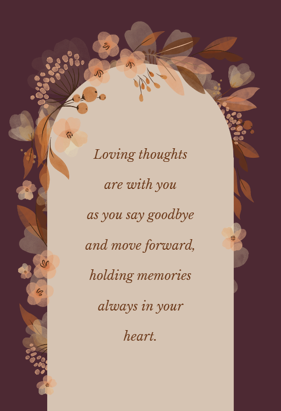 Fall arch floral - Sympathy & Condolences Card | Greetings Island