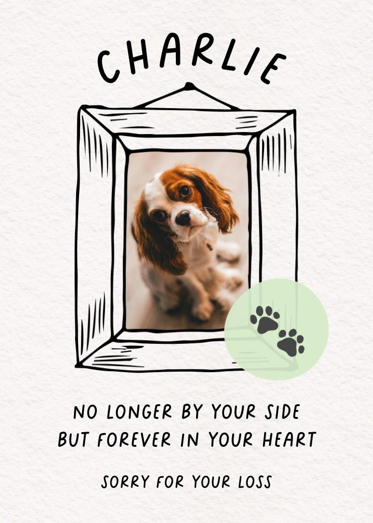 Hand Drawn Frame - Loss Of Pet Card | Greetings Island