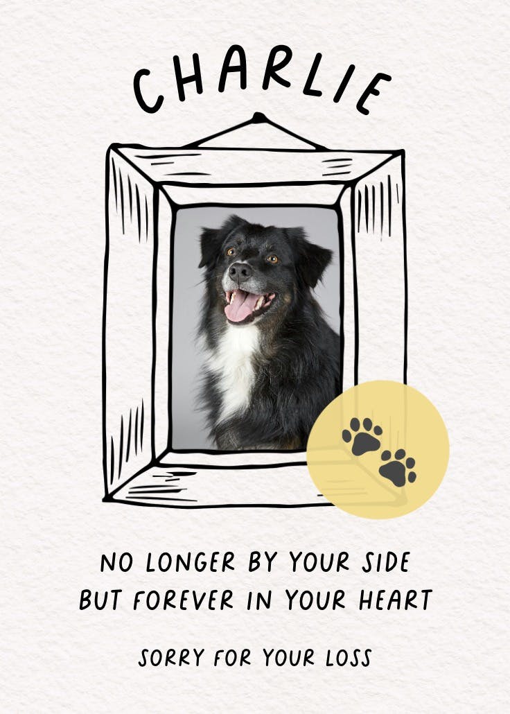 Hand Drawn Frame - Loss Of Pet Card | Greetings Island