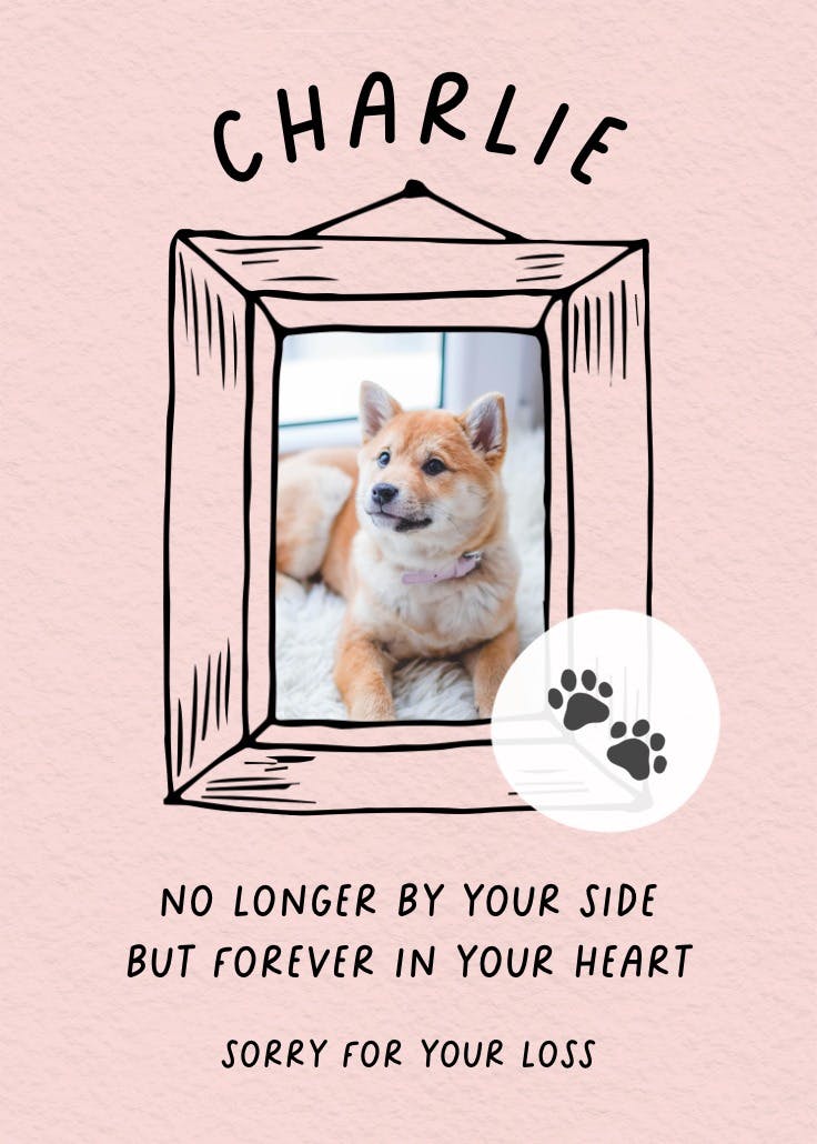 Hand Drawn Frame - Loss Of Pet Card | Greetings Island