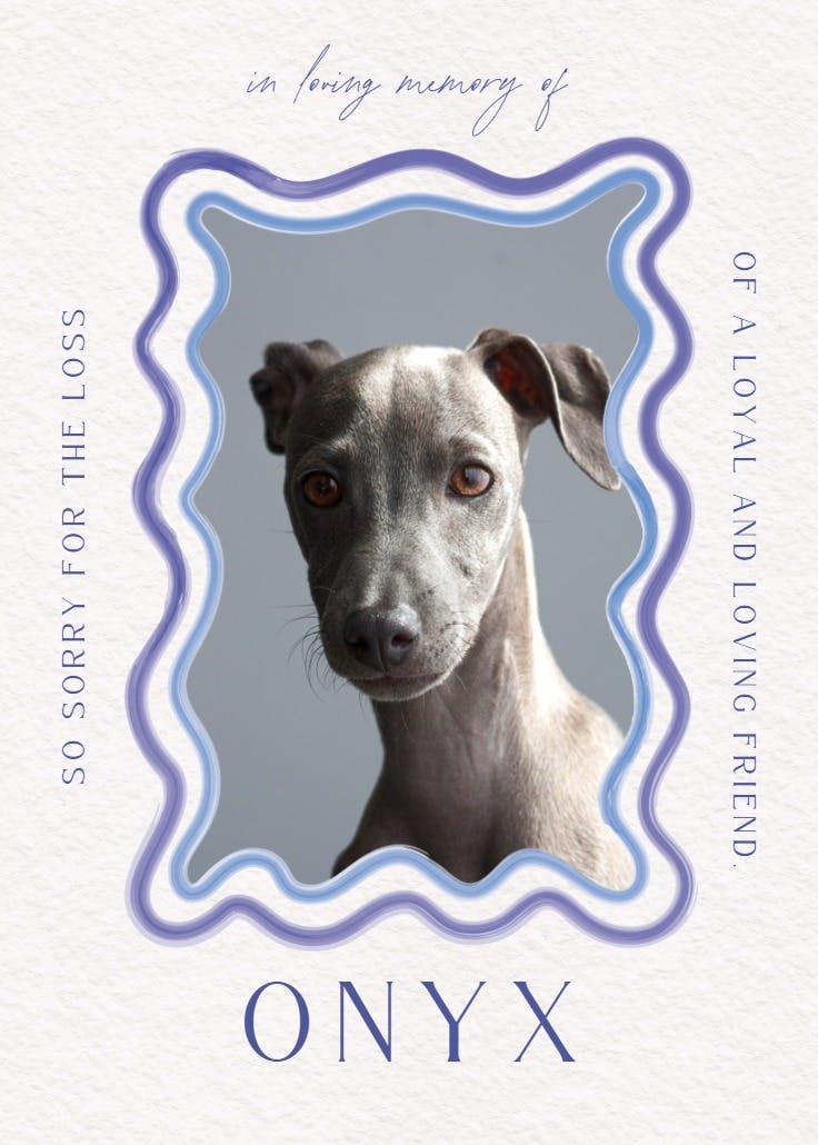 Mod Frame - Loss Of Pet Card (Free) | Greetings Island