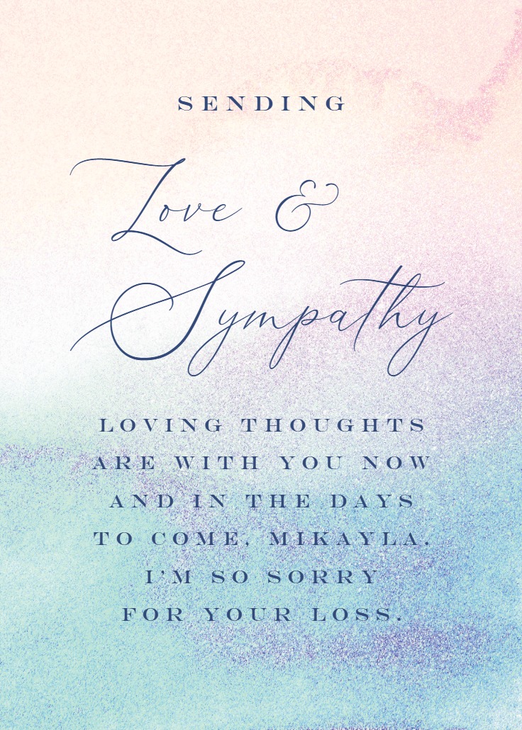 Ombre Color Palette - Sympathy & Condolences Card | Greetings Island