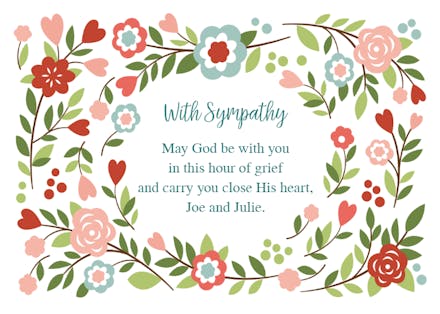 Pastel Floral Paint - Sympathy & Condolences Card (Free) | Greetings Island