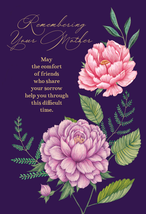 Blue Foliage - Sympathy & Condolences Card (Free) | Greetings Island