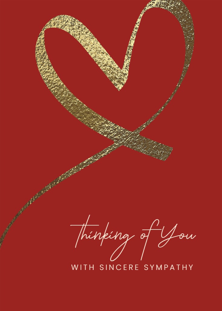 Shimmering heart - Sympathy & Condolences Card | Greetings Island