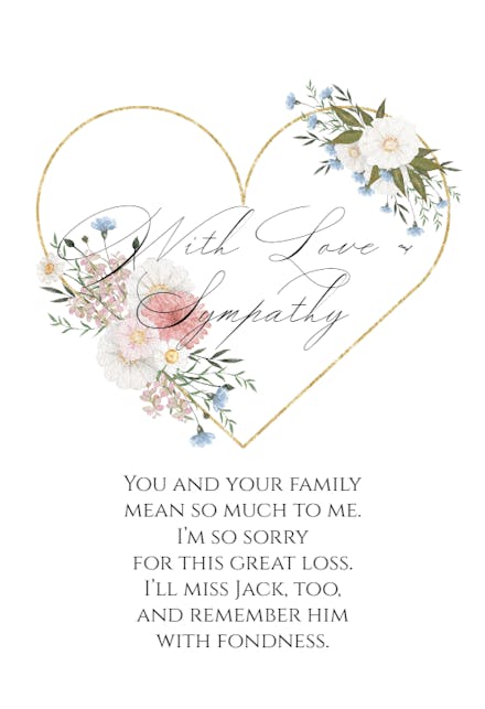 Offset Panel - Sympathy & Condolences Card | Greetings Island
