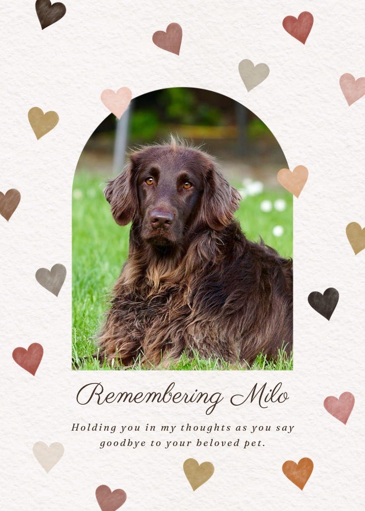 Simple Hearts - Loss Of Pet Card (Free) | Greetings Island
