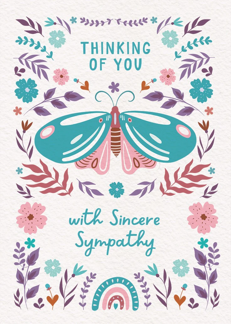 Wings & Whimsy - Sympathy & Condolences Card | Greetings Island