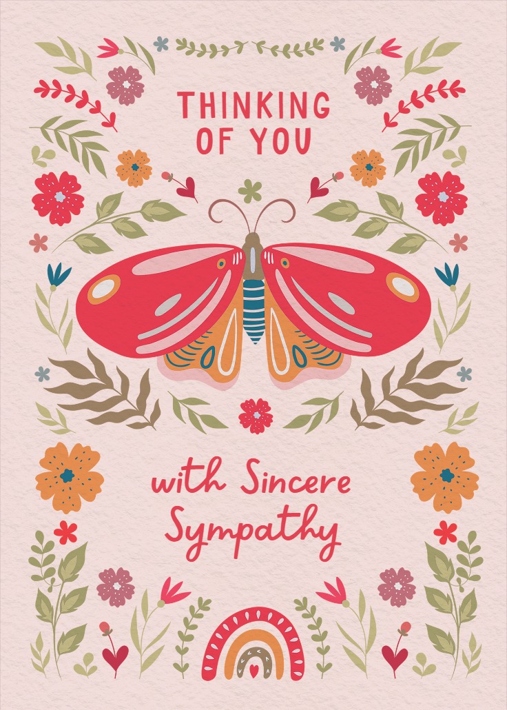 Wings & Whimsy - Sympathy & Condolences Card | Greetings Island