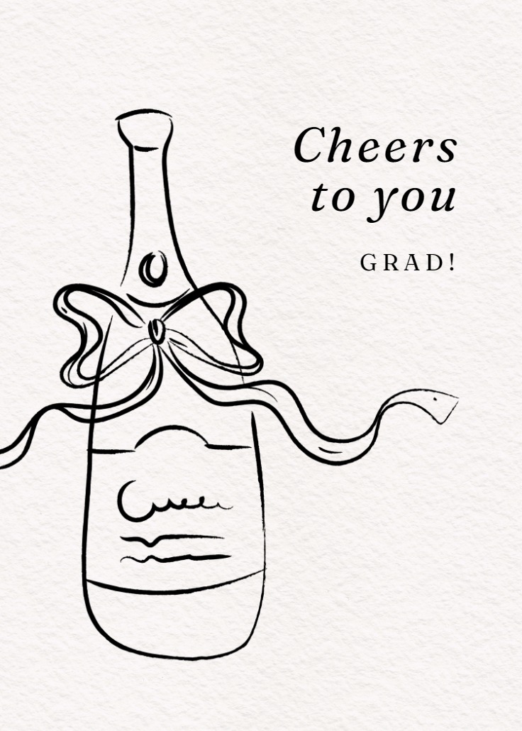 Bottle line art - Graduation Thank You Card | Greetings Island