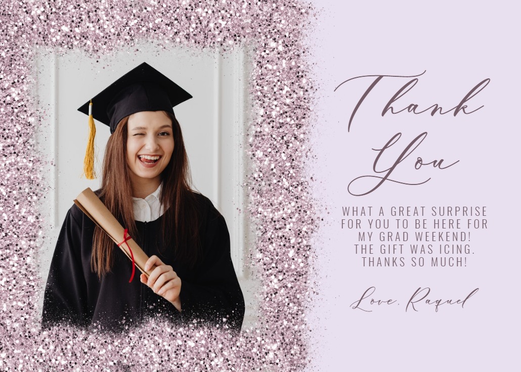 Glammed Grad - Graduation Thank You Card (Free) | Greetings Island