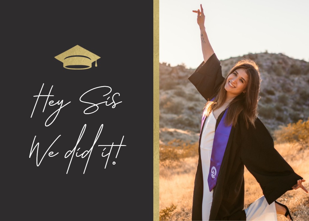 Golden cap - Graduation Thank You Card | Greetings Island