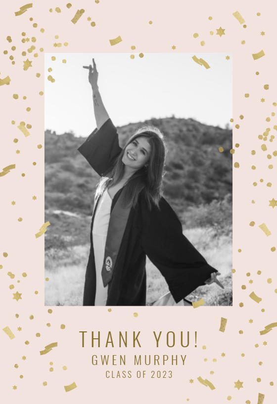 Sparkle Stars - Free Graduation Thank You Card | Greetings Island