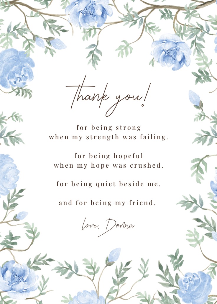 Blue-tiful Thanks - Baby Shower Thank You Card | Greetings Island