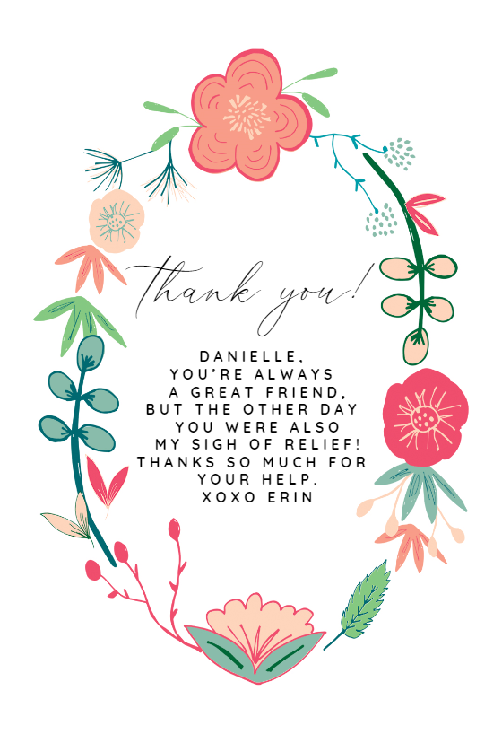 Blooming Canopy - Thank You Card Template (Free) | Greetings Island