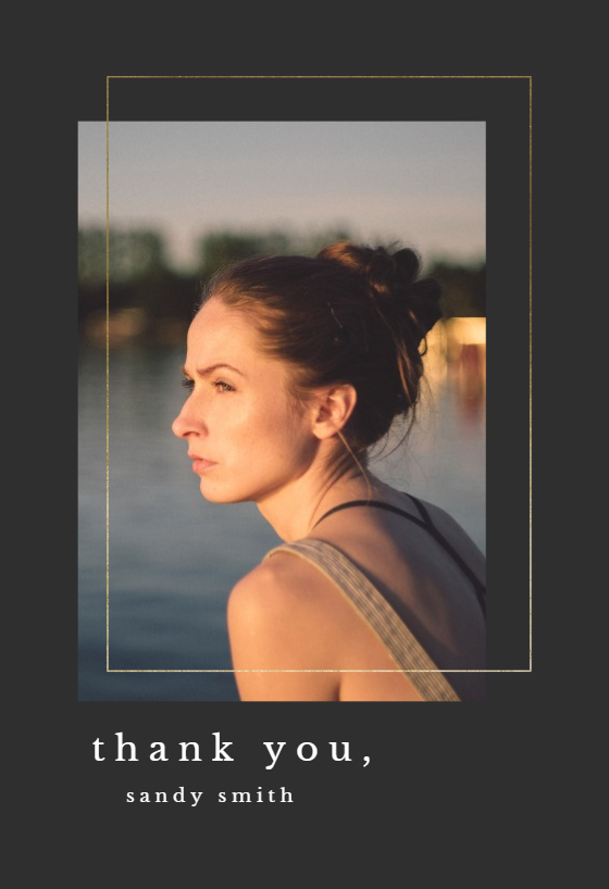 Lux Photo Frame - Thank You Card Template | Greetings Island