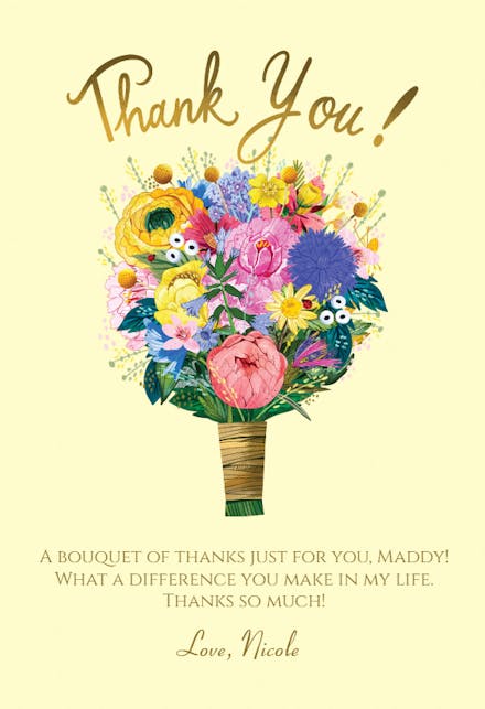 Natural Beauty - Thank You Card Template | Greetings Island