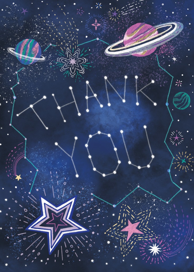 Outer space - Thank You Card (Free) | Greetings Island
