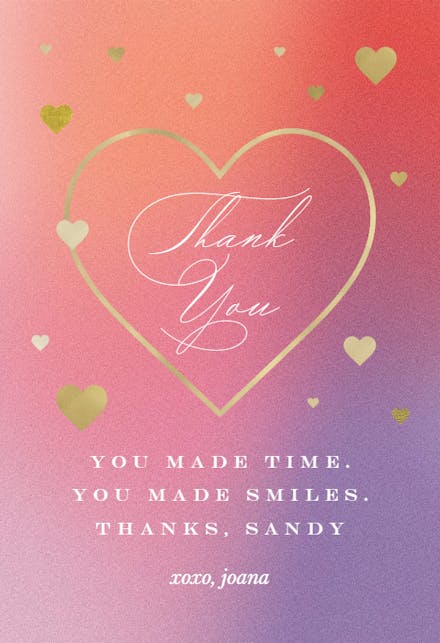 Peace And Love - Thank You Card Template (Free) | Greetings Island