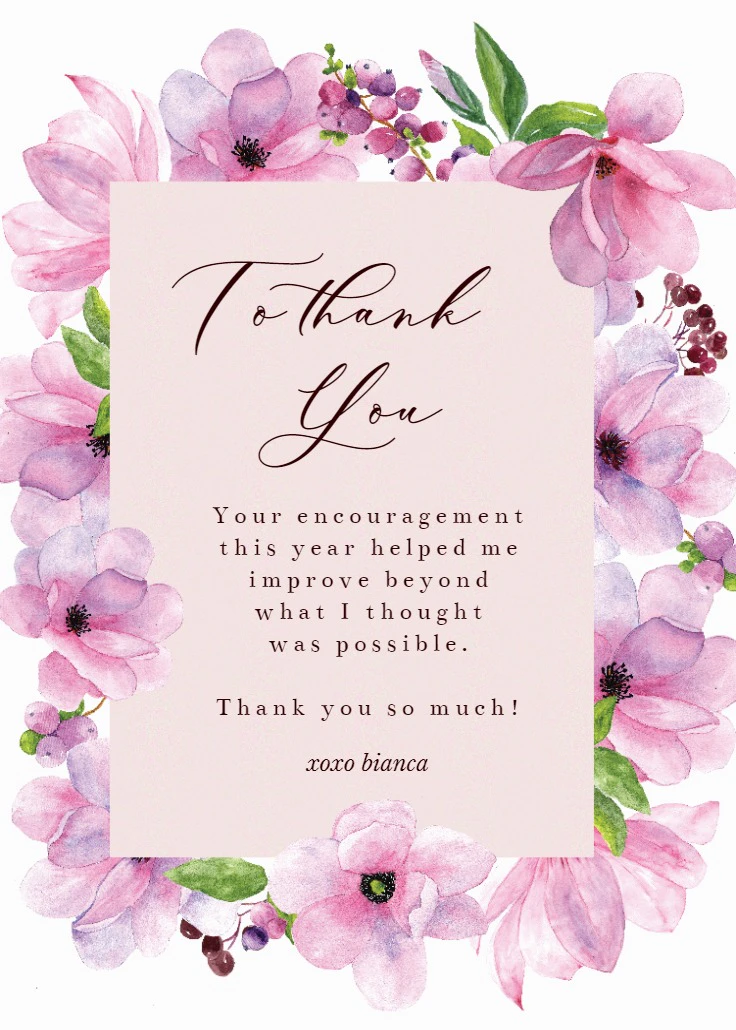 Full of Pink - Thank You Card (Free) | Greetings Island