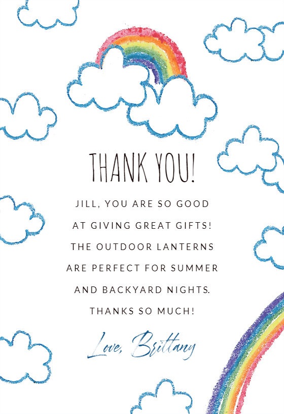 Rainbows are real - Thank You Card (Free) | Greetings Island
