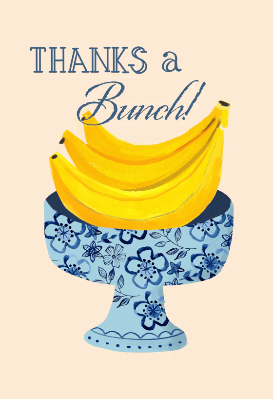 Thanks a Bunch - Thank You Card Template (Free) | Greetings Island