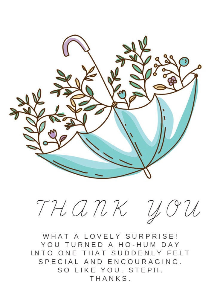 Umbrella Springtime - Thank You Card (Free) | Greetings Island