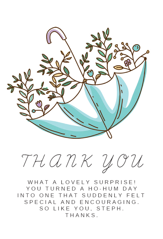 Umbrella Springtime - Thank You Card (Free) | Greetings Island