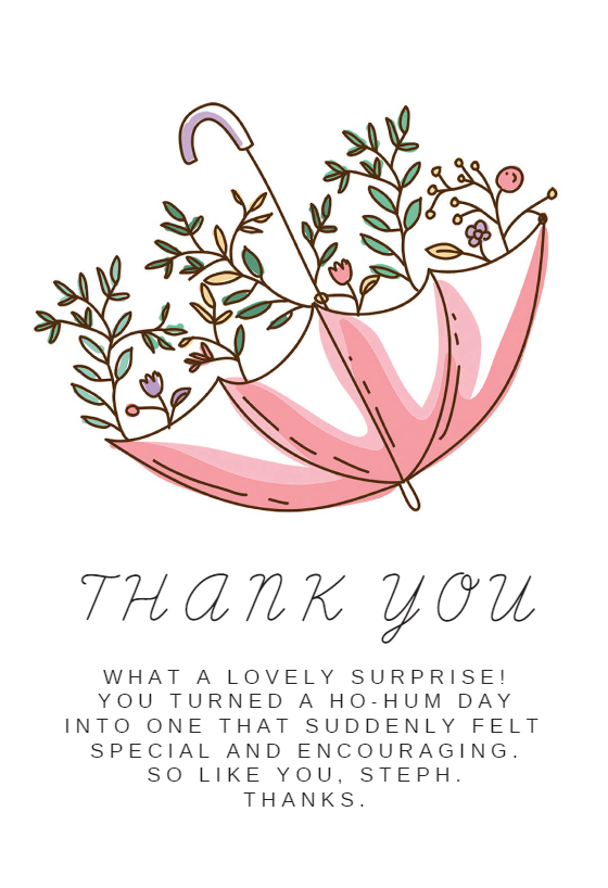 Umbrella Springtime - Thank You Card (Free) | Greetings Island