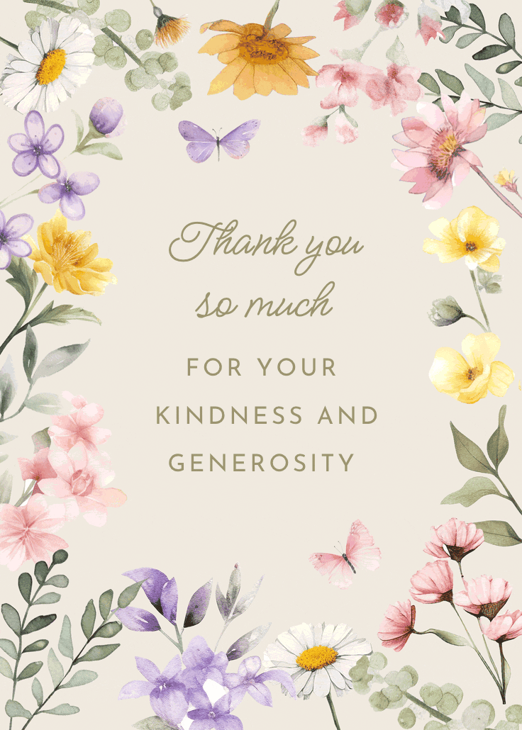 Sweet Border - Thank You Card | Greetings Island