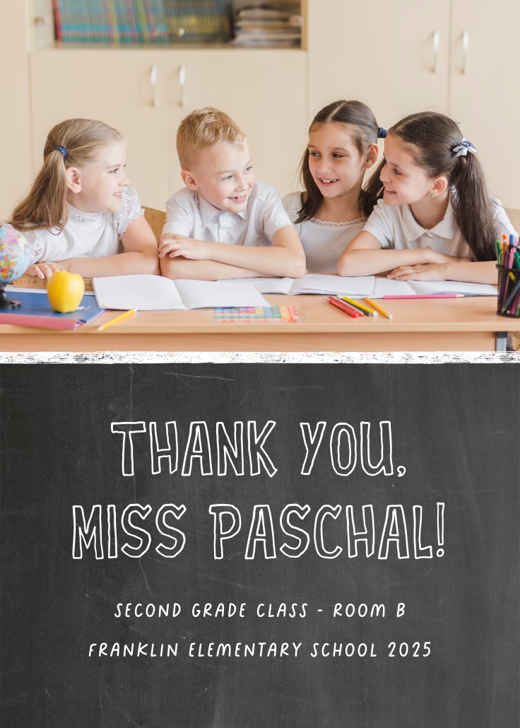 Printable & Digital Teachers Thank you cards (Free) | Greetings Island