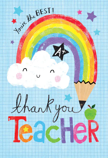 Thank You Teacher - Tarjeta De Apreciación A Un Profesor Gratis ...