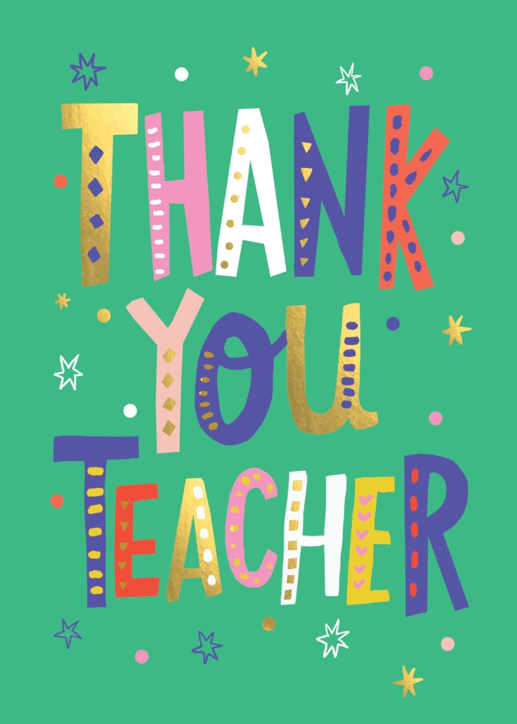 Flower Power Thanks - Thank You Card For Teacher | Greetings Island