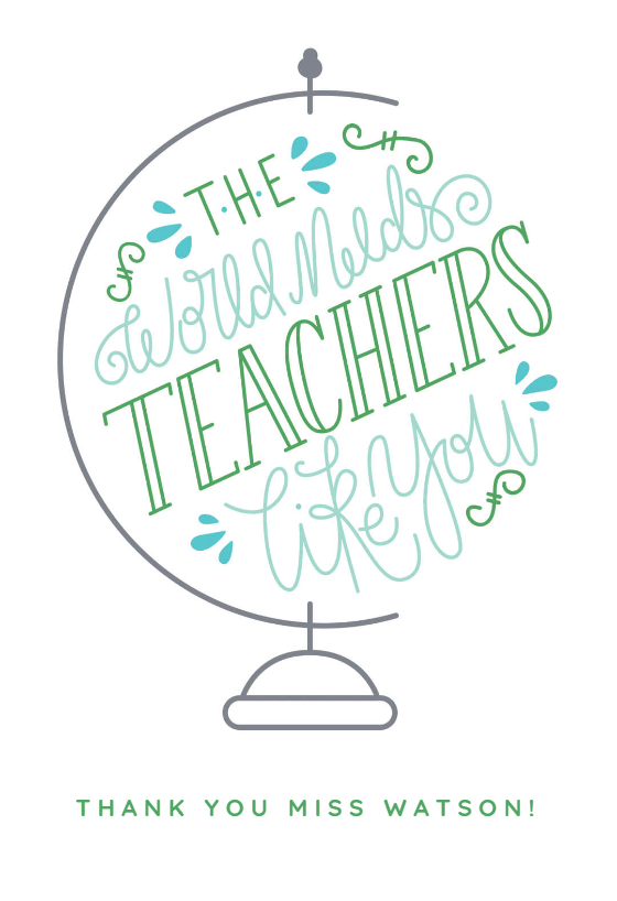Worlds Best Teacher - Thank You Card For Teacher (Free) | Greetings Island