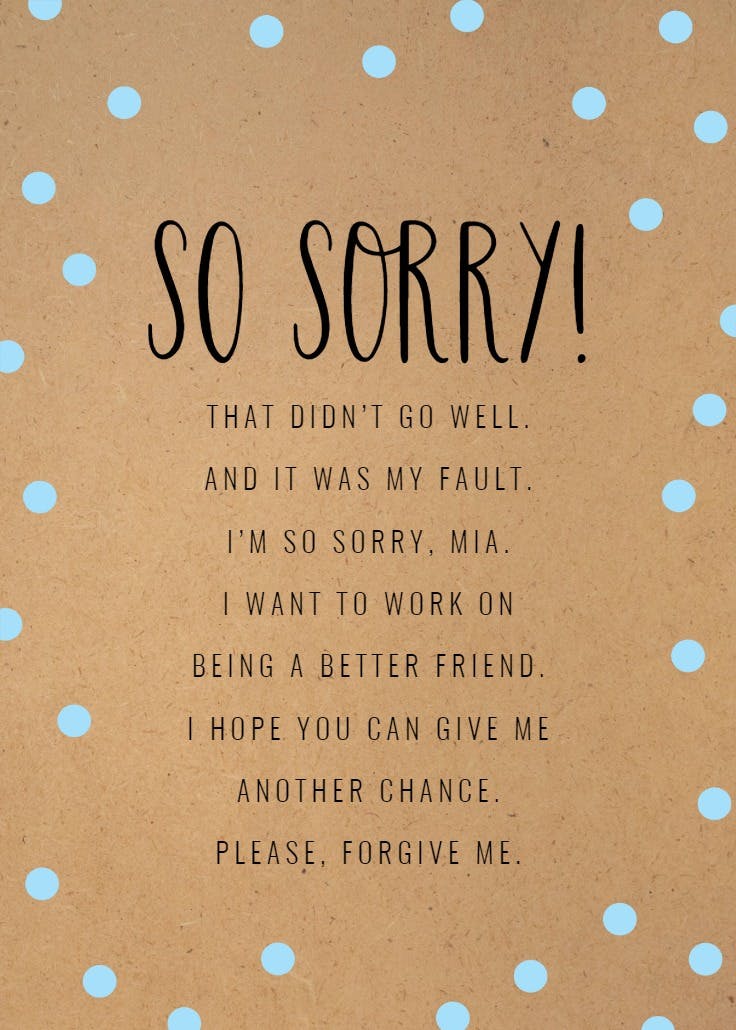 Paper Punched - Sorry Card (Free) | Greetings Island