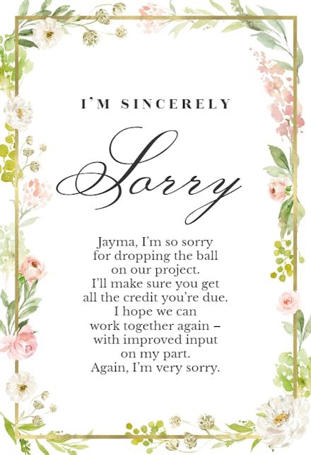 Trellised - Sorry Card | Greetings Island