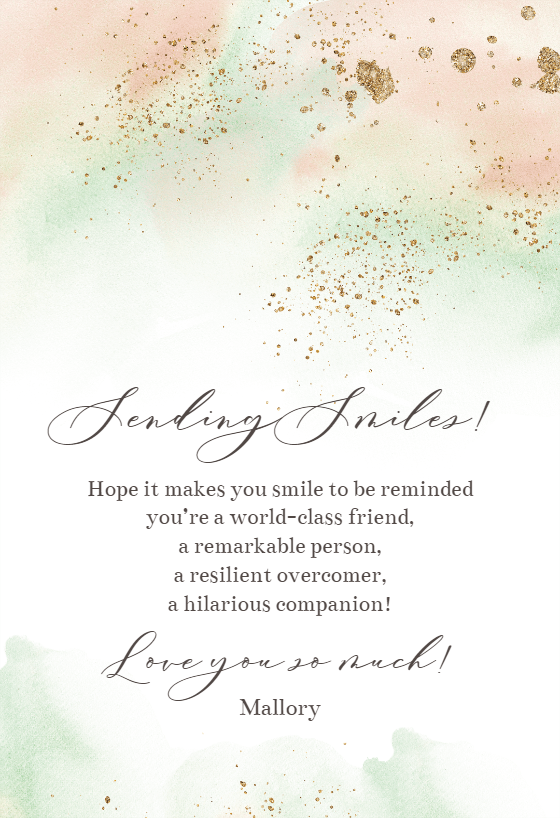 Touch of Shimmer - Cheer Up Card | Greetings Island