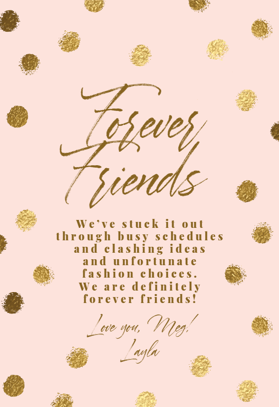 Confetti Gold - Friendship Card | Greetings Island