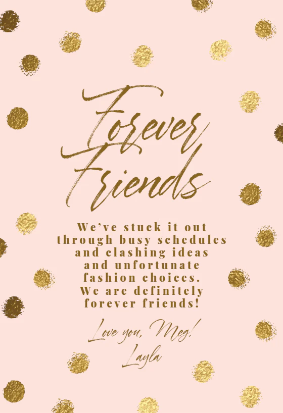Confetti Gold - Friendship Card | Greetings Island