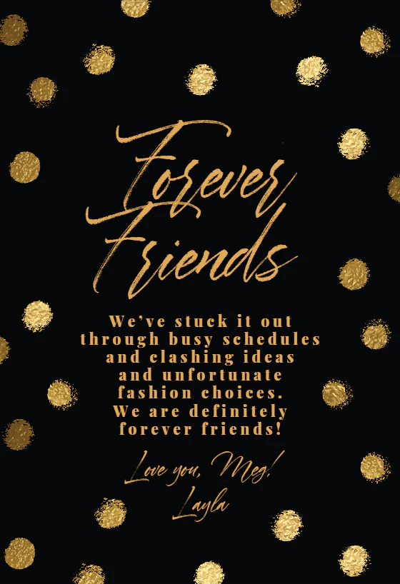 Confetti Gold - Friendship Card | Greetings Island
