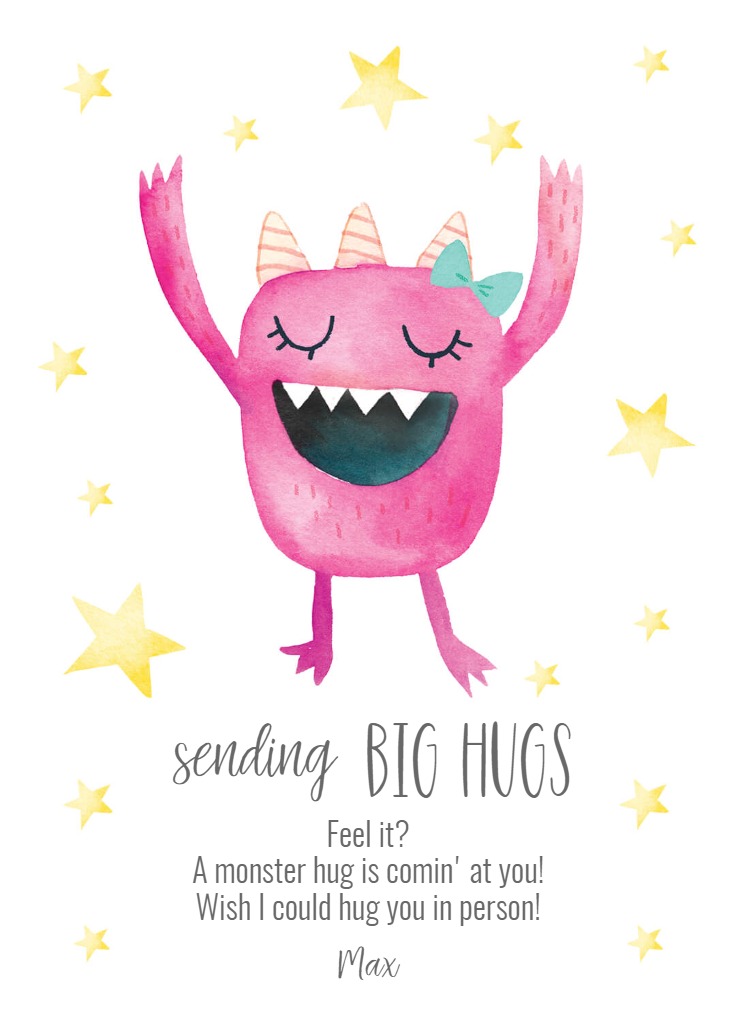 Arms Open - Hugs Card (Free) | Greetings Island