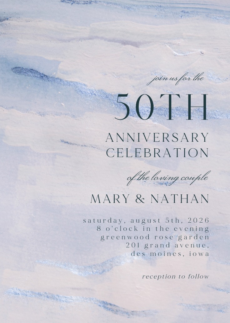 Minimal and elegant - Anniversary Invitation Template | Greetings Island