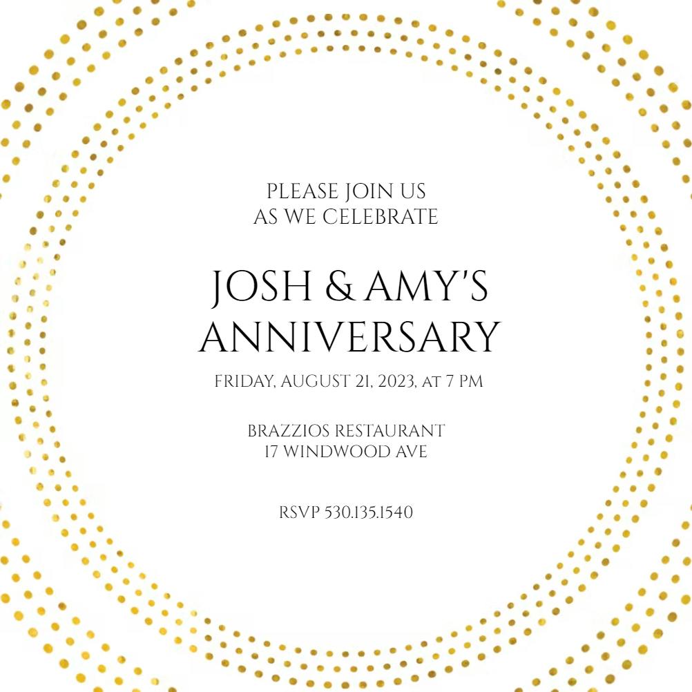 Petite Points - Anniversary Invitation Template (Free) | Greetings Island