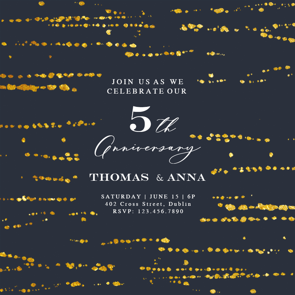 Petite Points - Anniversary Invitation Template (Free) | Greetings Island