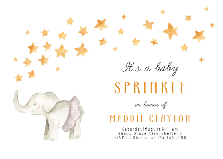 Floral Letters - Baby sprinkle Invitation (Free) | Greetings Island