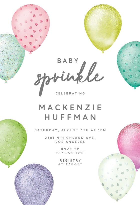 Baby Sprinkle Invitation Templates (Free) | Greetings Island